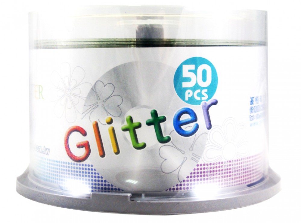 Glitter CD-R光碟片 白金片50入筒 018-001-1063/1125-2 - Glitter/篆楷/宇堂科技股份有限公司