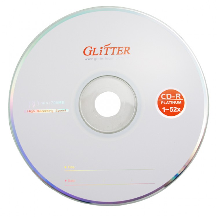 Glitter CD-R光碟片 白金片50入筒 018-001-1063/1125-2 - Glitter/篆楷/宇堂科技股份有限公司